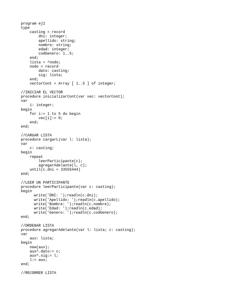 Program Ej1 | PDF | Programación de computadoras | Datos de computadora