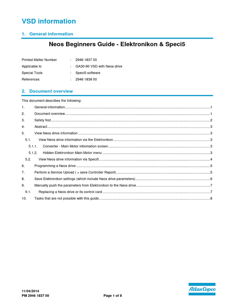 2946 1837 00 Neos Beginners Guide - Elektronikon - Speci5 | PDF | Icon (Computing) | Information