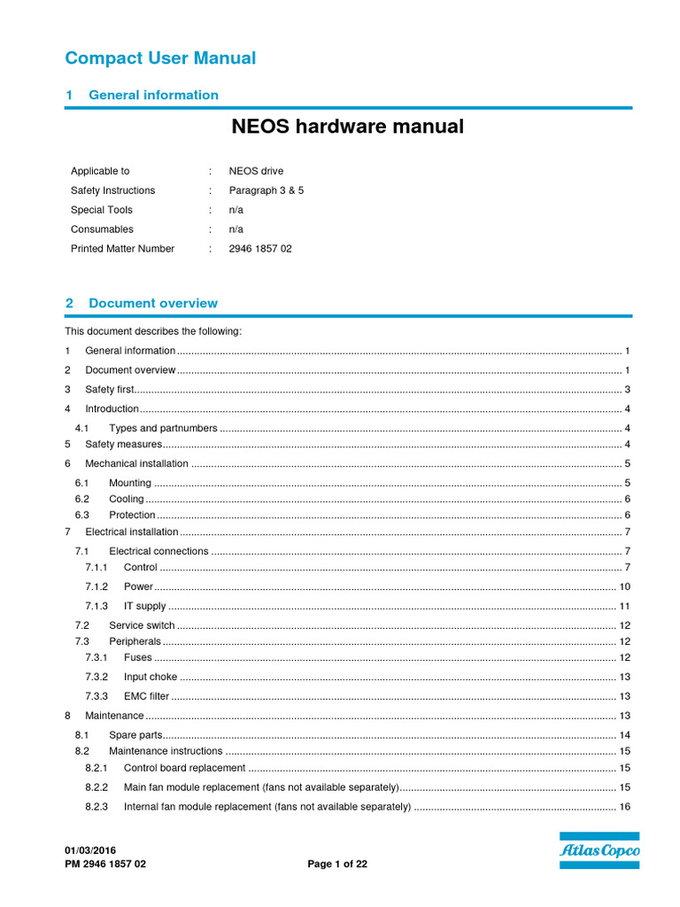 NEOS Hardware Manual EN 2946185702 | PDF | Fuse (Electrical) | Electrical Connector