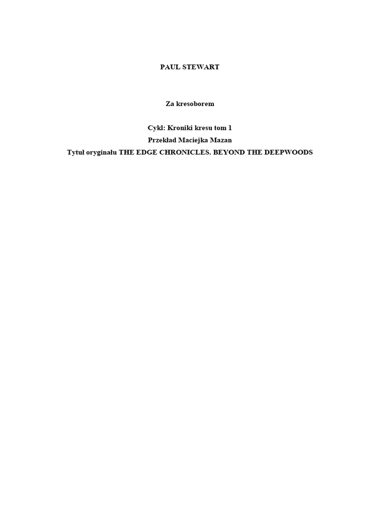 Stewart Paul, Riddell Chris - Kroniki Kresu 01 - Za Kresoborem | PDF
