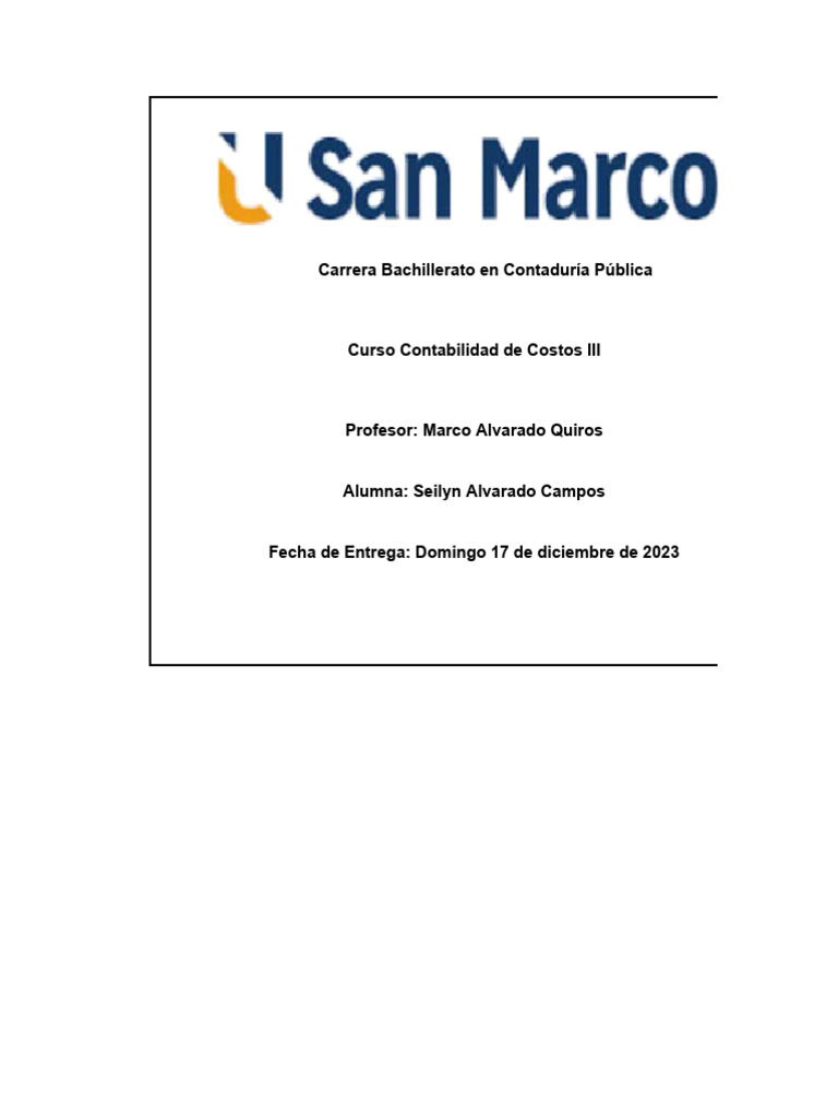 Estudio de Caso IV Conta Costos III | PDF | Auditoría | Negocios económicos