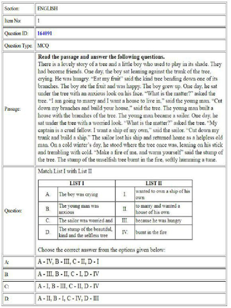 3 ENGLISH Question Paper | PDF