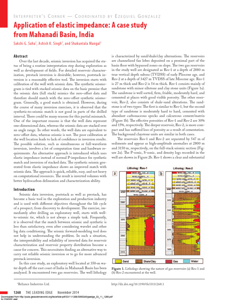 Elastic Impedance in Seismic Inversion | PDF | Reflection Seismology ...