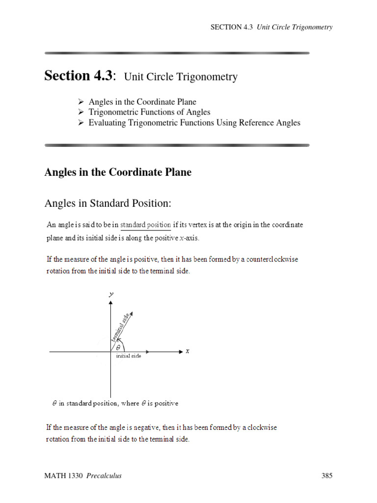 1330_Ch4_Section3 | PDF | Trigonometry | Trigonometric Functions