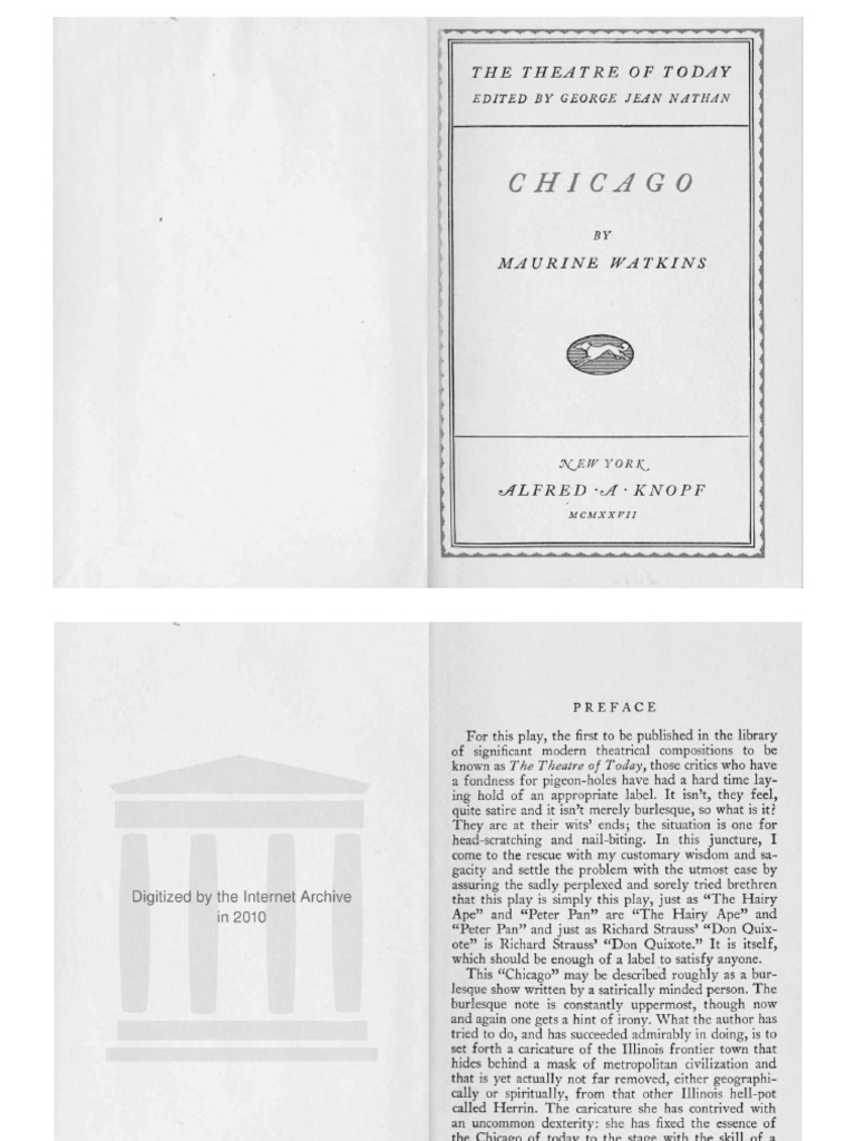 Chicago 1927 Play | PDF