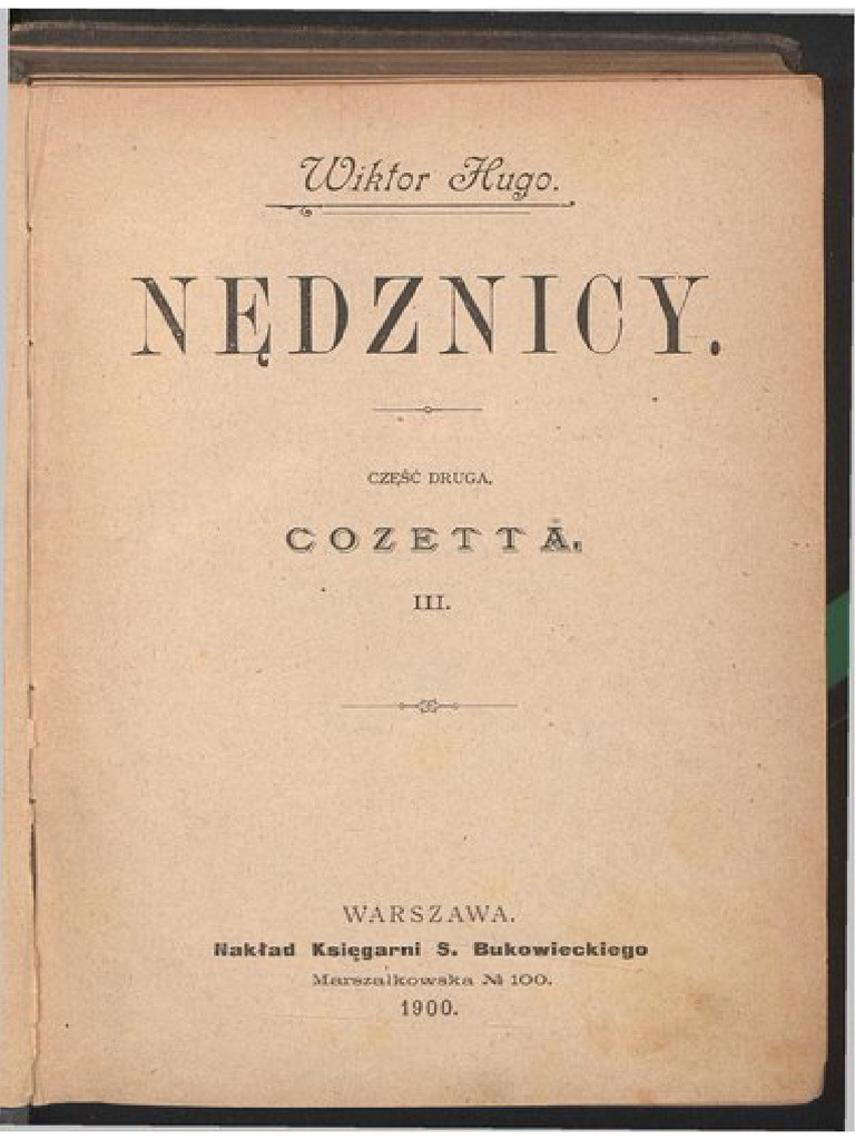 Nędznicy Część Druga | PDF