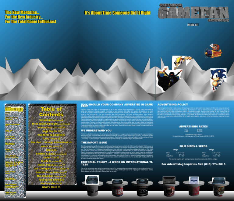 Diehard GameFan Magazine Media Kit | PDF | Gaming