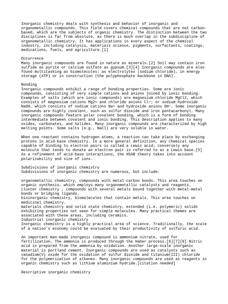 Inorganic Chemistry | PDF | Inorganic Chemistry | Coordination Complex