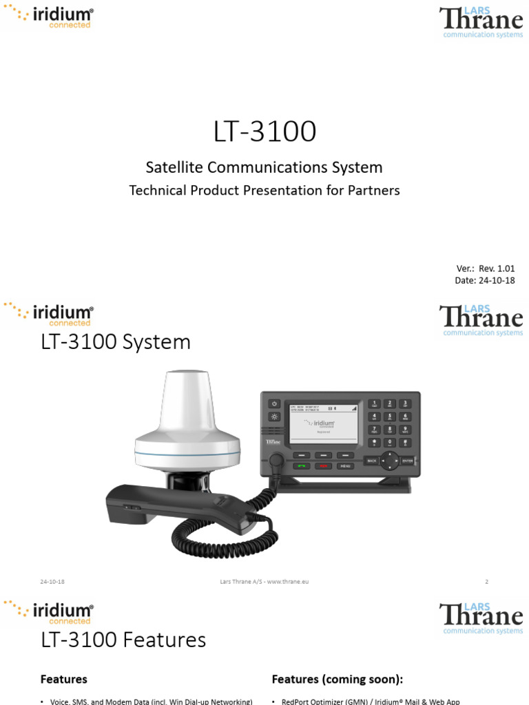 LT-3100 Technical Product Presentation Rev. 1.01 | PDF | Coaxial Cable ...