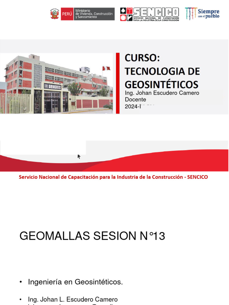 Sesion N°13-Geomallas | PDF | Extrusión | Resistencia Eléctrica y Conductancia