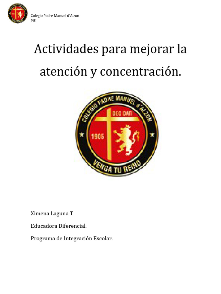 Actividades Fáciles en Casa para Mejorar La Concentración y Atención ...