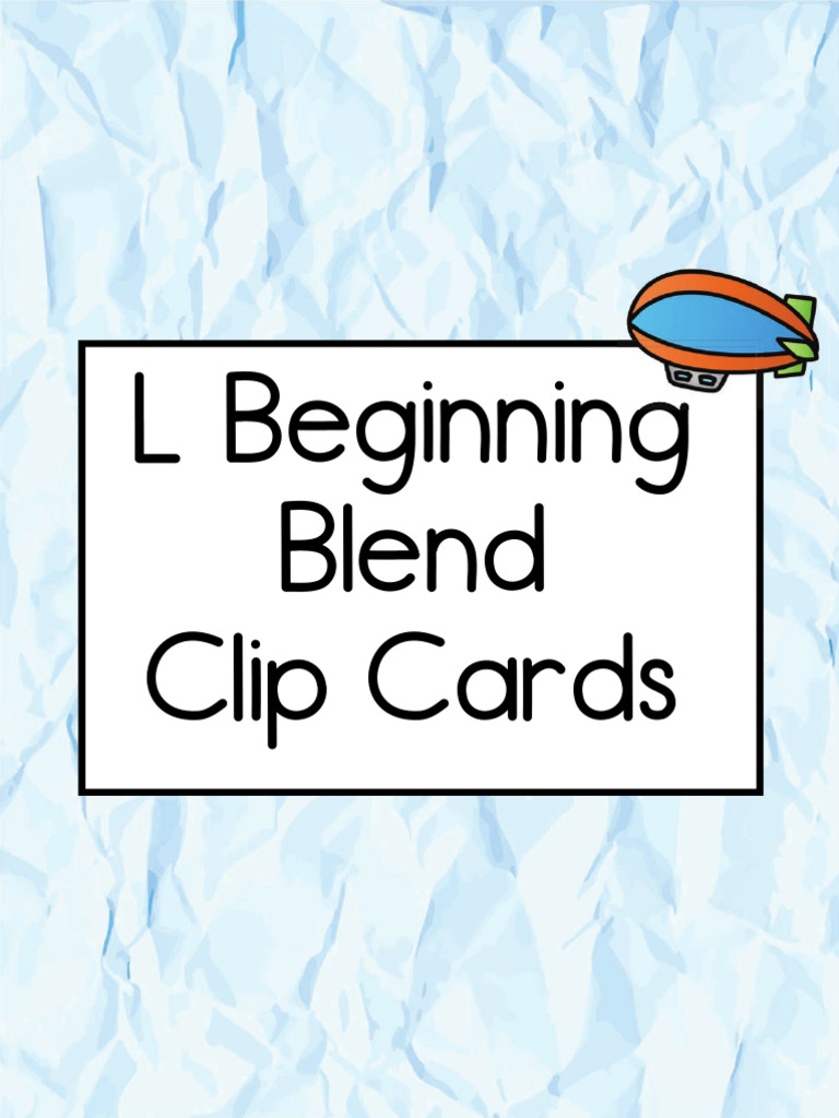 L Beginning Blend Clip Cards A | PDF | Computing