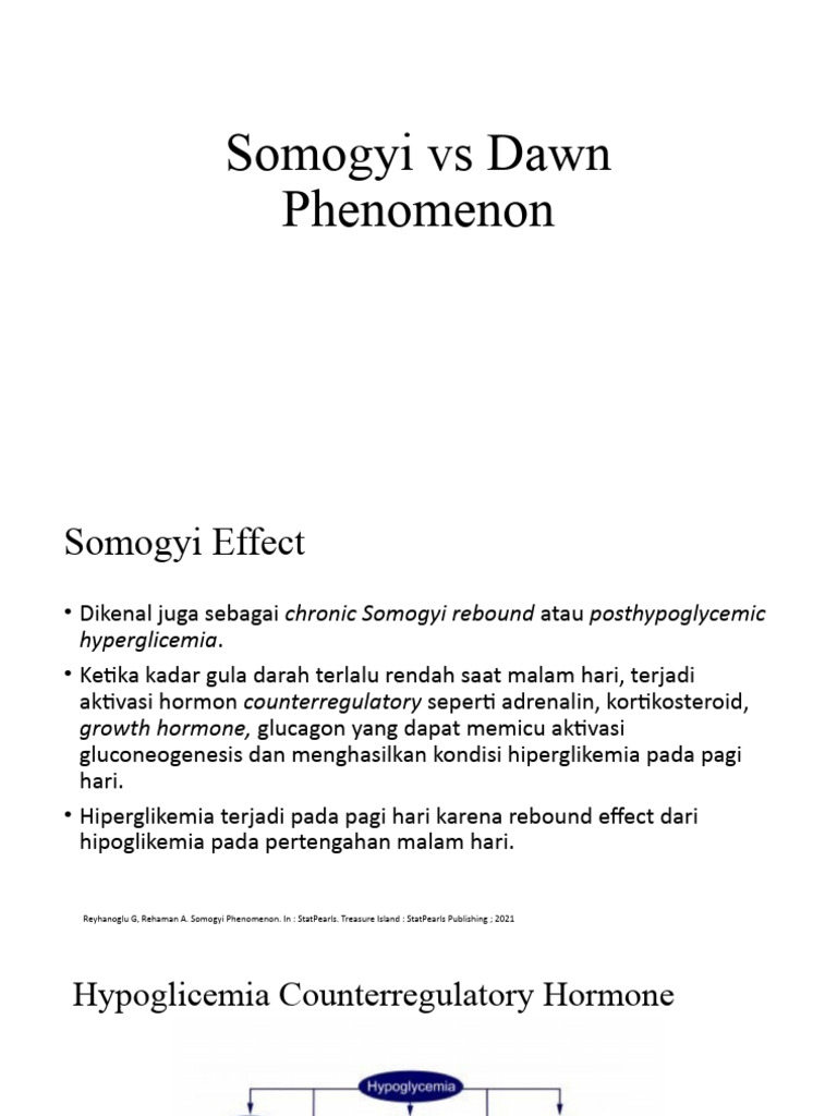 Somogyi Vs Dawn Phenomenon | PDF