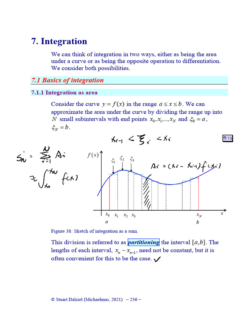 Chapter7 Integration | PDF | Integral | Calculus