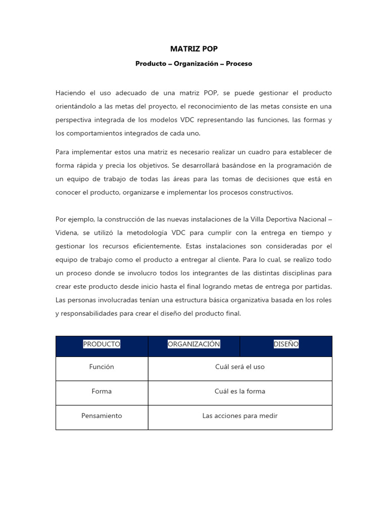 Matriz Pop | PDF | Diseño | Informática