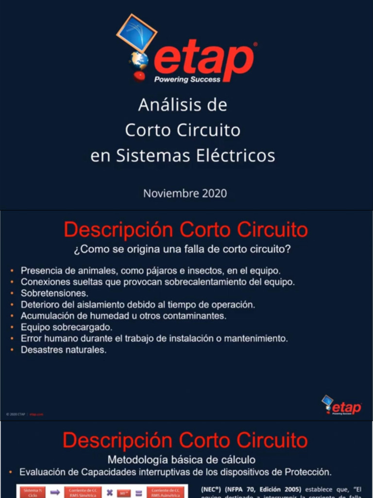 Corto Circuito en Etap | PDF