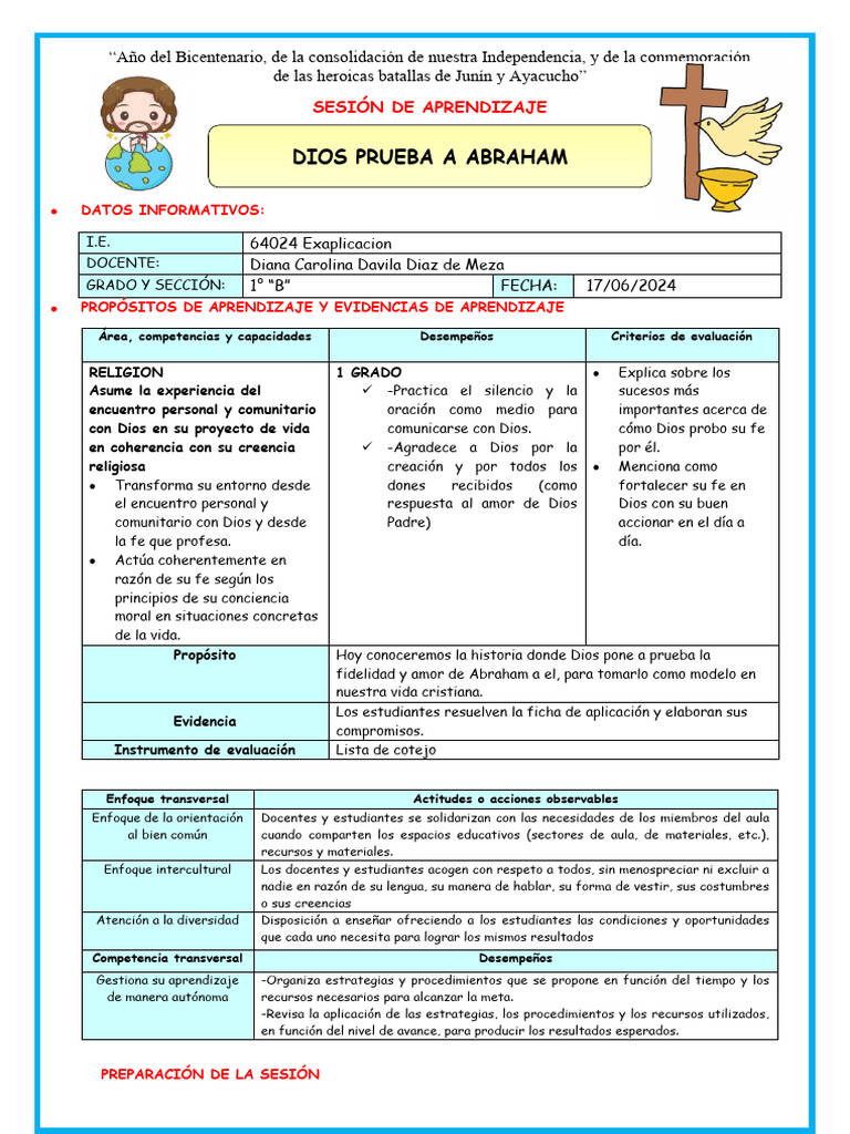 Sesion Rel - Dios Prueba A Abraham | PDF | Abrahán | Isaac