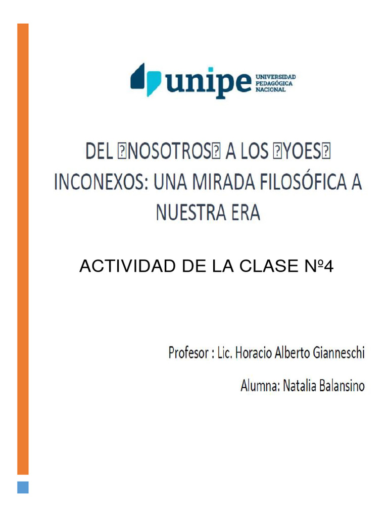 Actividad Clase4 C1 Balansino | PDF | Rituales | Trascendencia (filosofía)