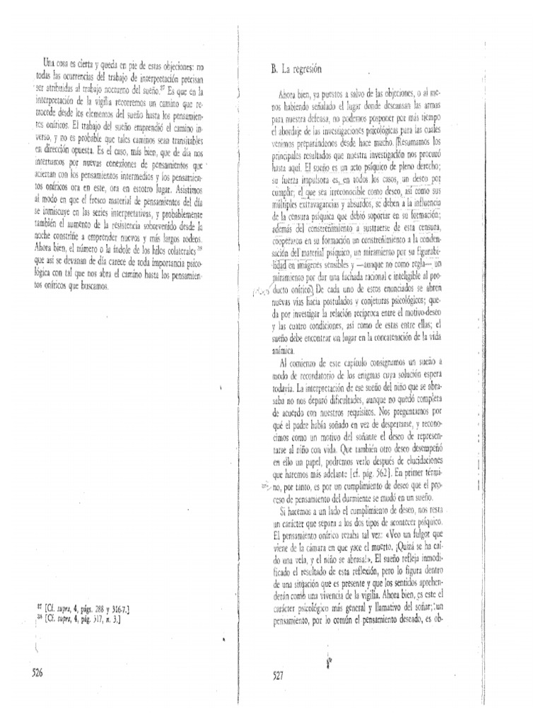 La Interpretacion de Los Sueños (Capítulo 7 - Punto B y C) | PDF