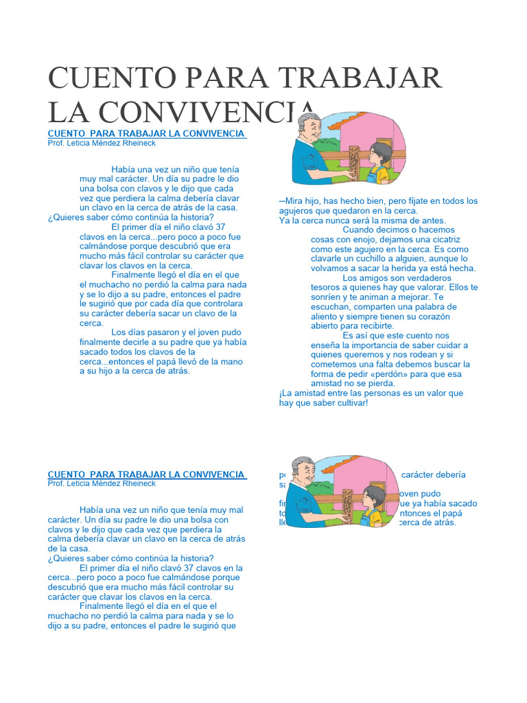 Cuento para Trabajar La Convivencia 6 | PDF