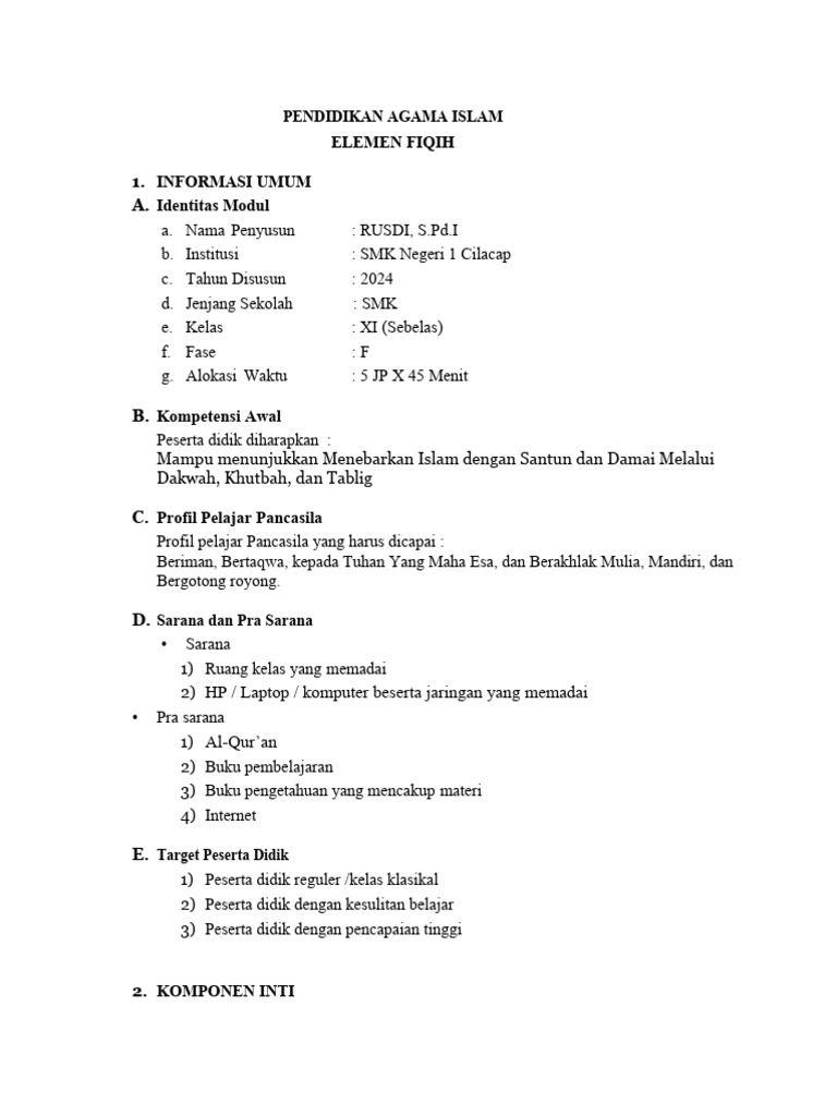 Modul Ajar Fiqih Kelas 7 Bab 1 Makalah Pdf Terbaru Meaning Of Noel