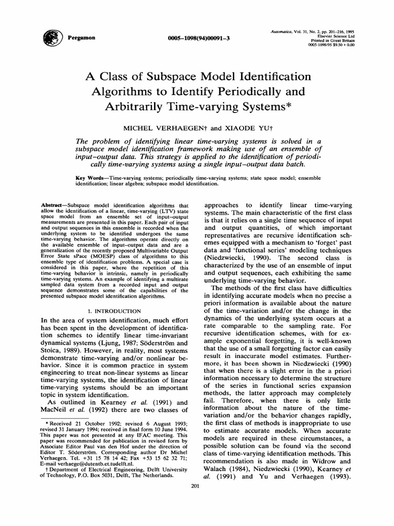 1 s2.0 000510989400091V Main | PDF | Matrix (Mathematics) | Input–Output Model