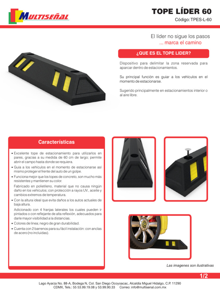 FICHA TECNICA - Tope-TPES-L-60-ES - MULTISEÑAL | PDF