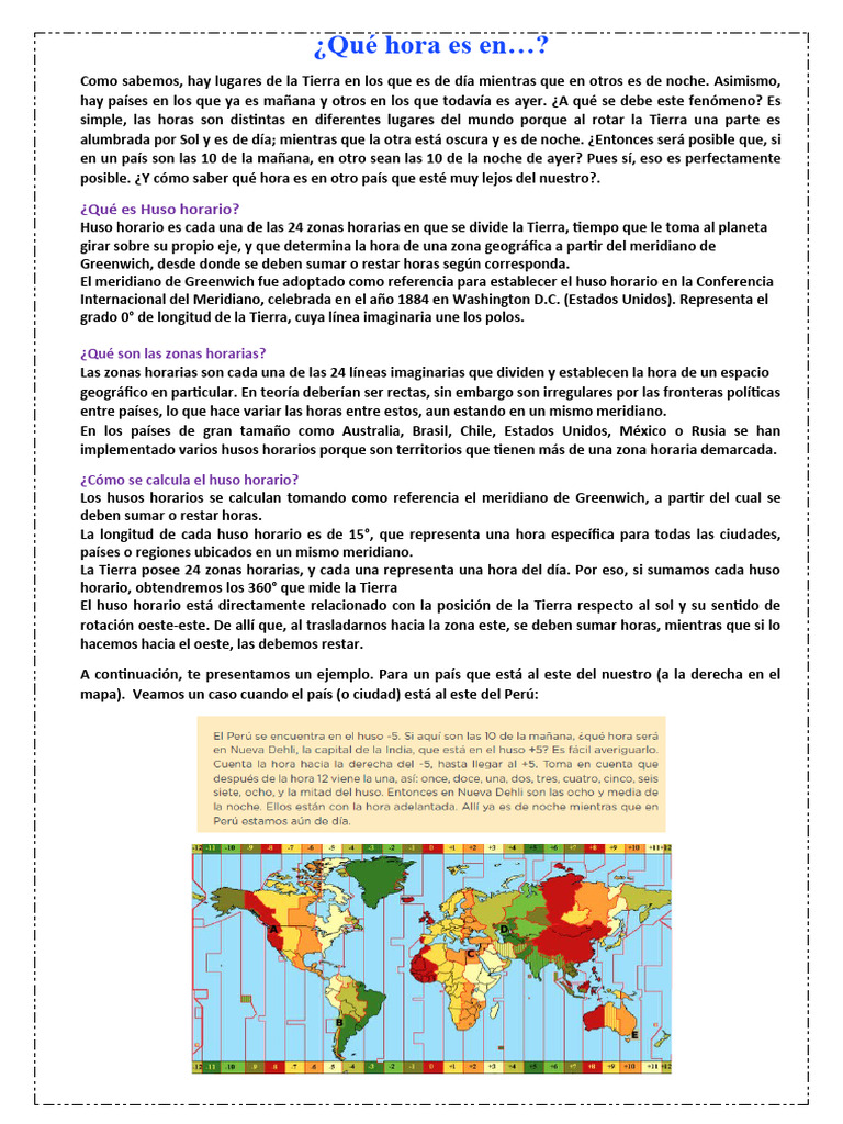 Ficha de Información - Ciencia y Tecnología | PDF | Hora | Astronomía