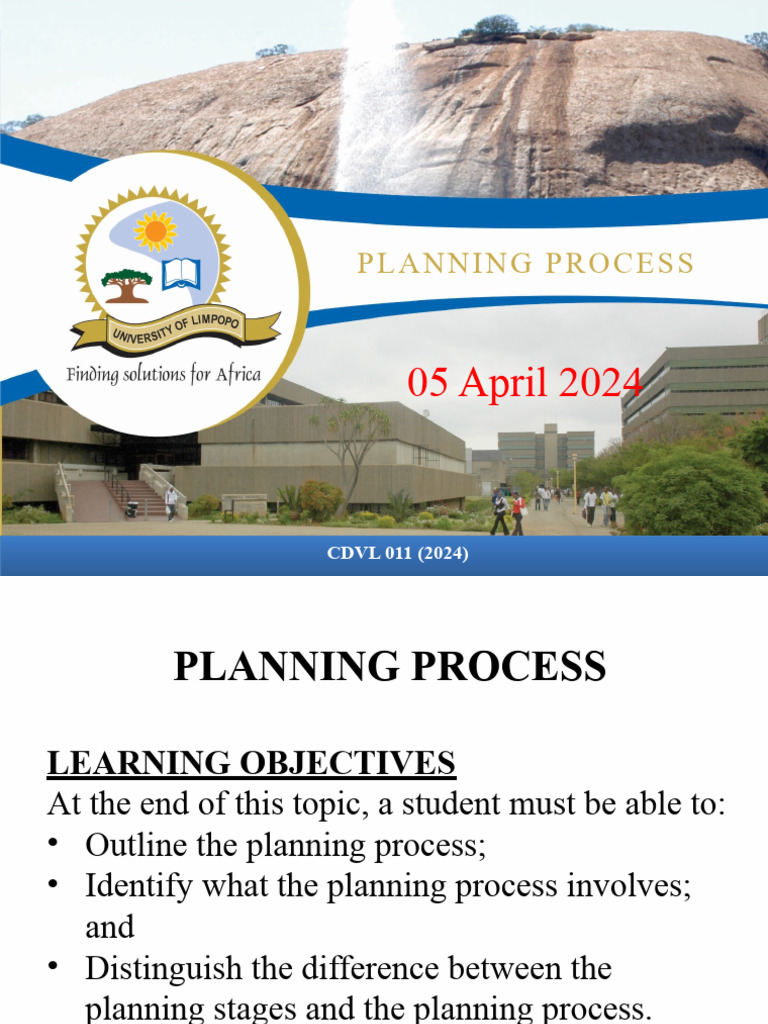 Presentation 9, Planning Process | PDF | Goal | Planning