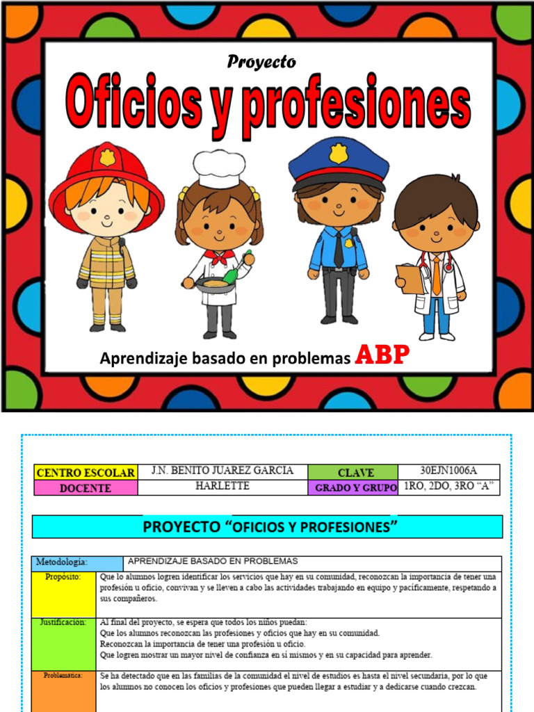 6 Proyecto Oficios y Profesiones | PDF | Aprendizaje | Comunidad