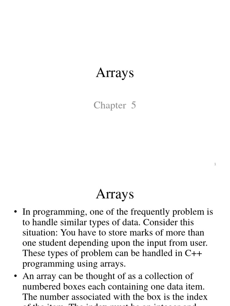 05_Arrays | PDF | Programming Paradigms | Computer Programming 05_Arrays | PDF | Programming Paradigms | Computer Programming