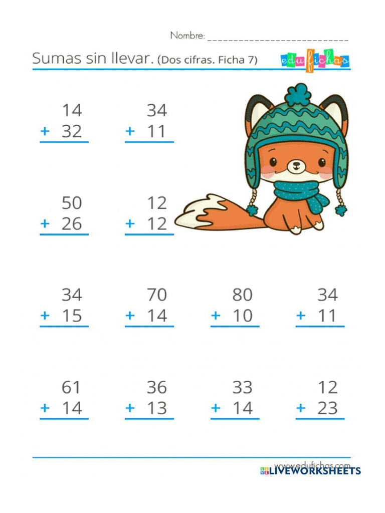 Sumas Con Dos Digitos | PDF