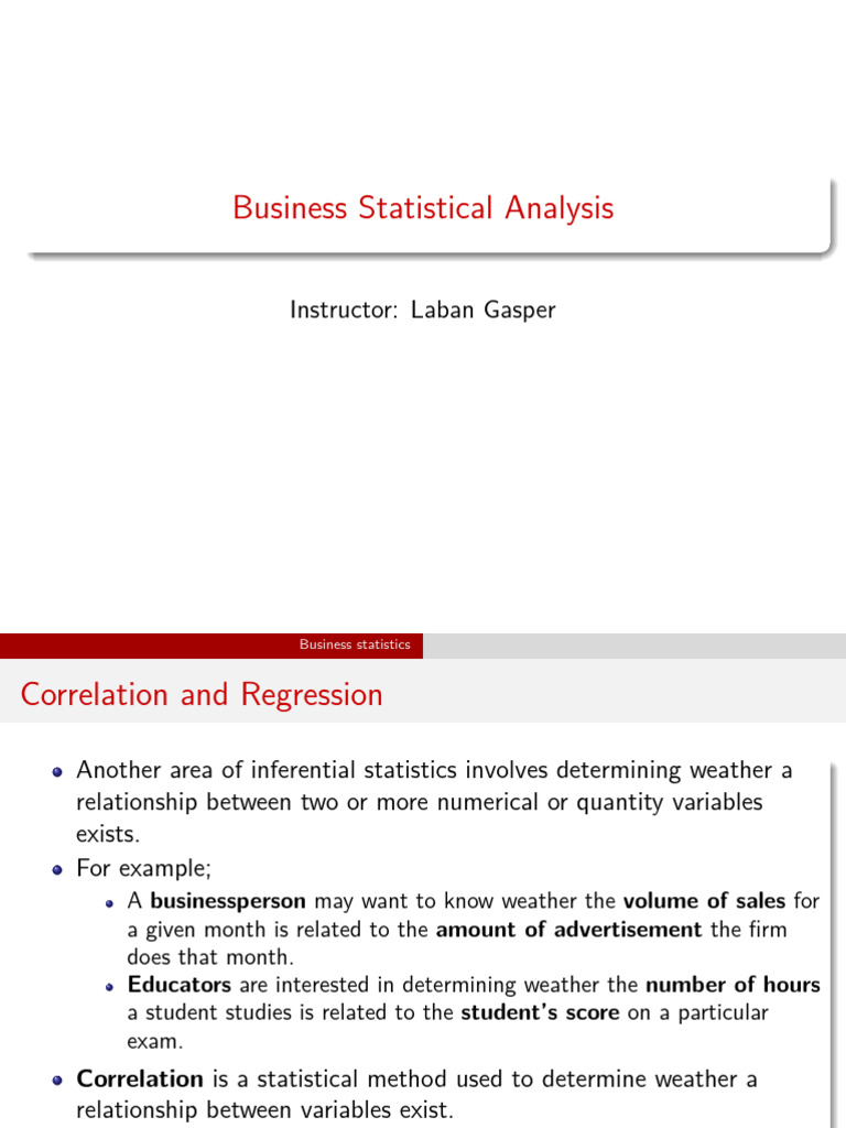 Mathematics Correlation and Regression | PDF | Statistics | Regression Analysis