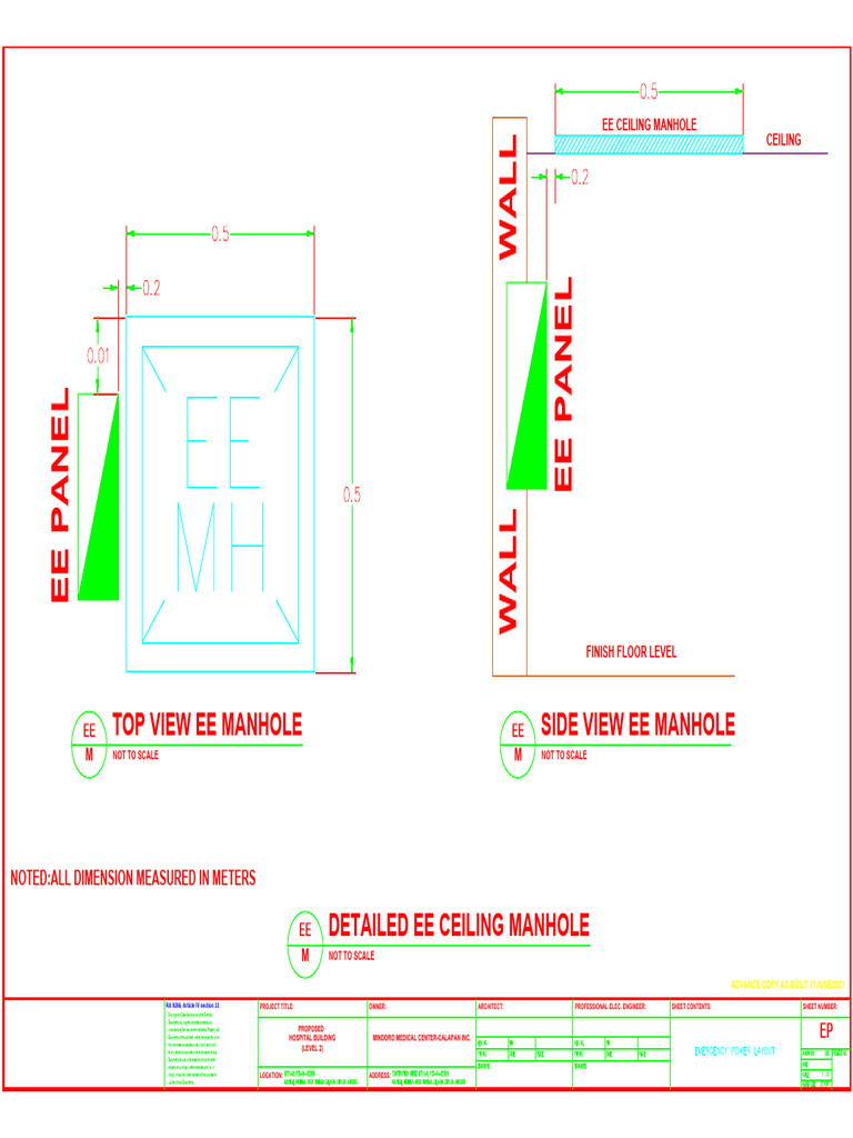 2 Detailed Section Ee Ceiling Manhole | PDF