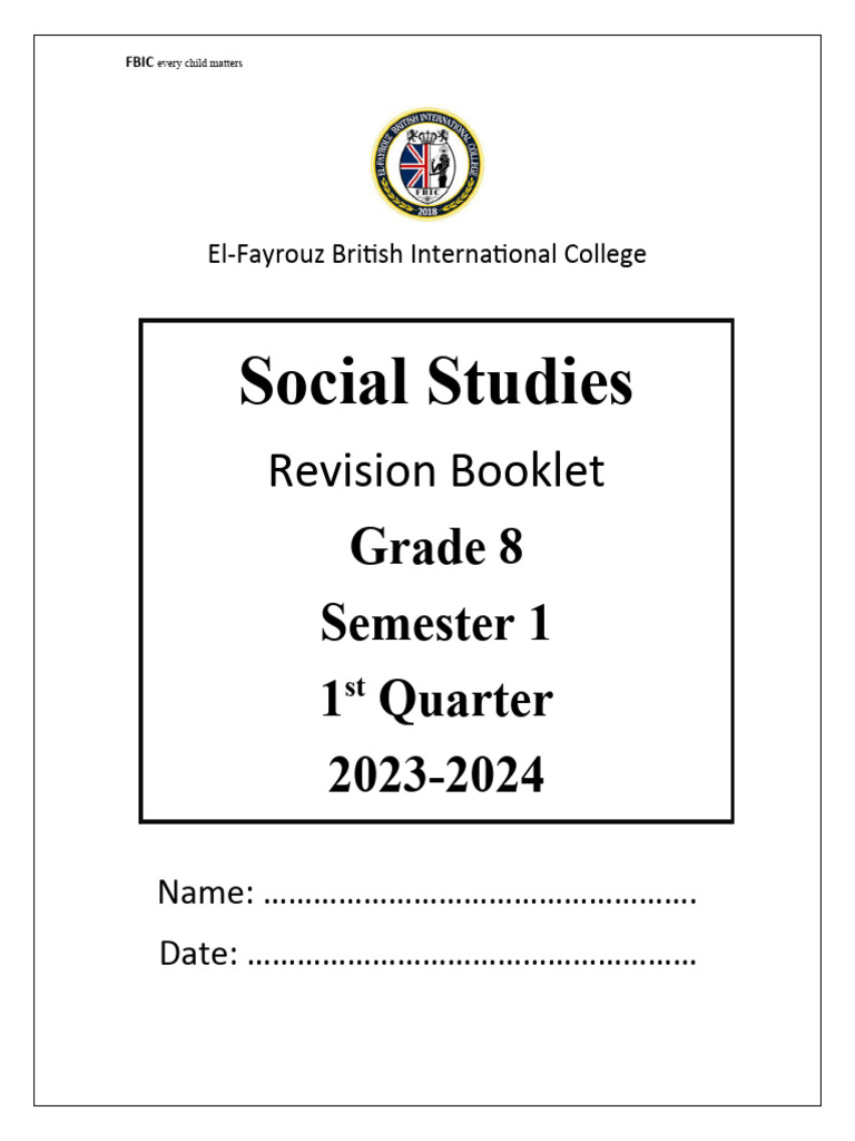 Grade 8 Revision Booklet Quarter 1 | PDF | Spanish Empire