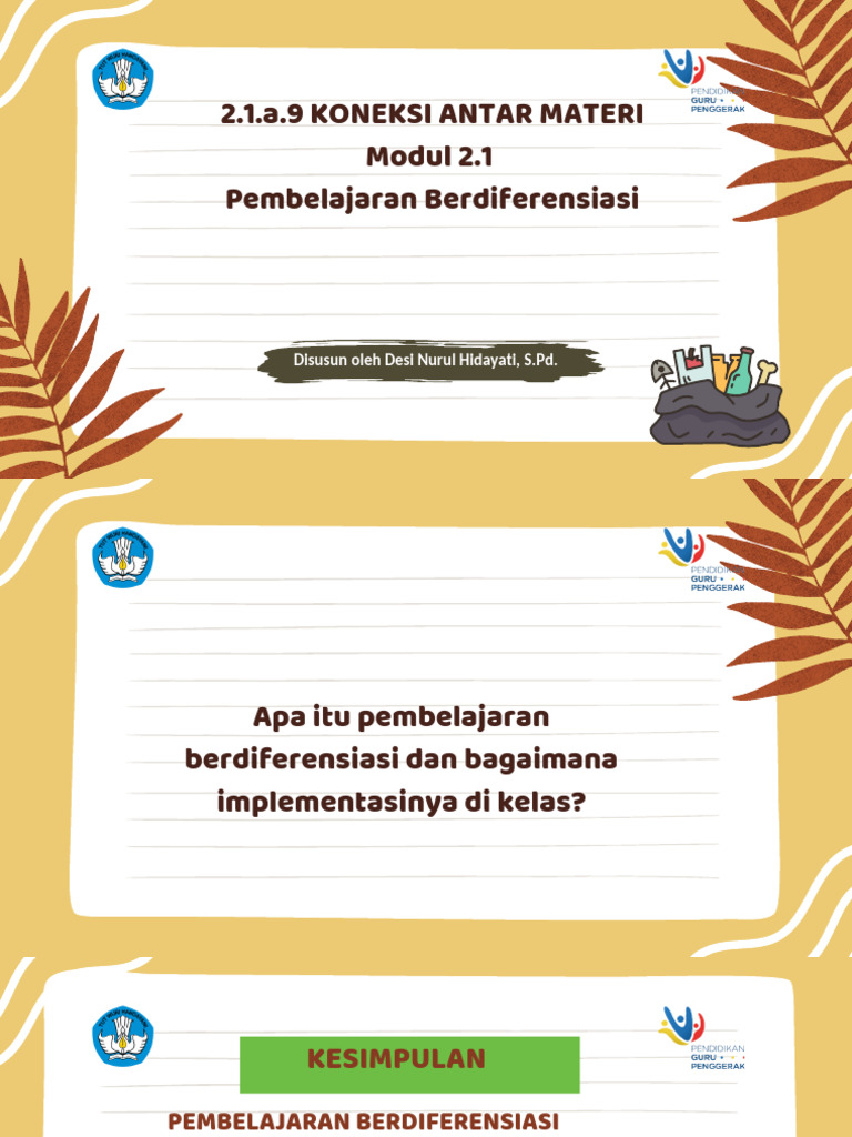 Koneksi Antar Materi Modul 2.1 | PDF