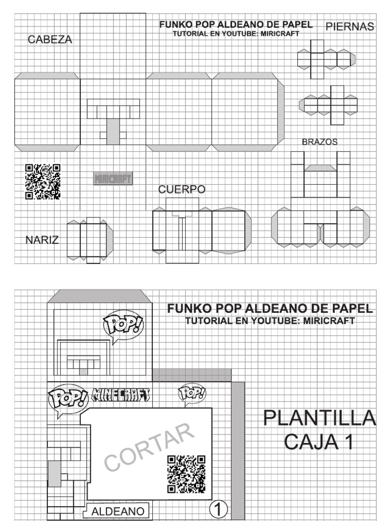 Plantilla Funko Pop Aldeano | PDF