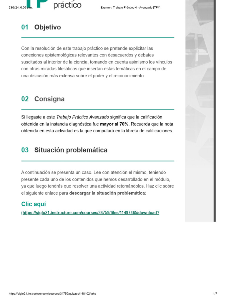 Examen - Trabajo Práctico 4 - Avanzado (TP4) | PDF | Paradigma | Karl Popper
