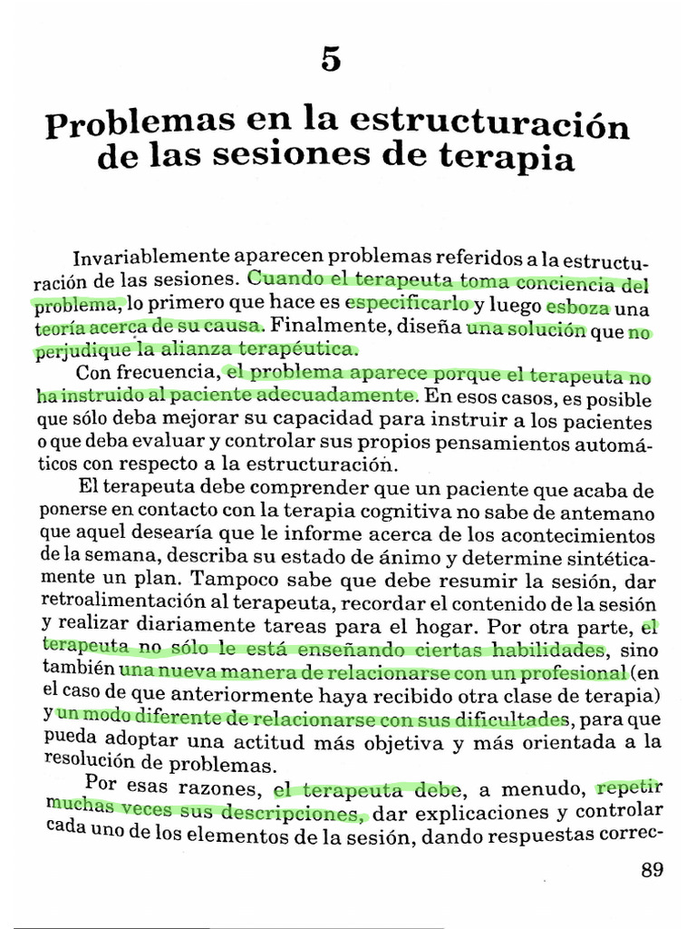 Capi Tulo 5 Terapia Cognitiva | PDF