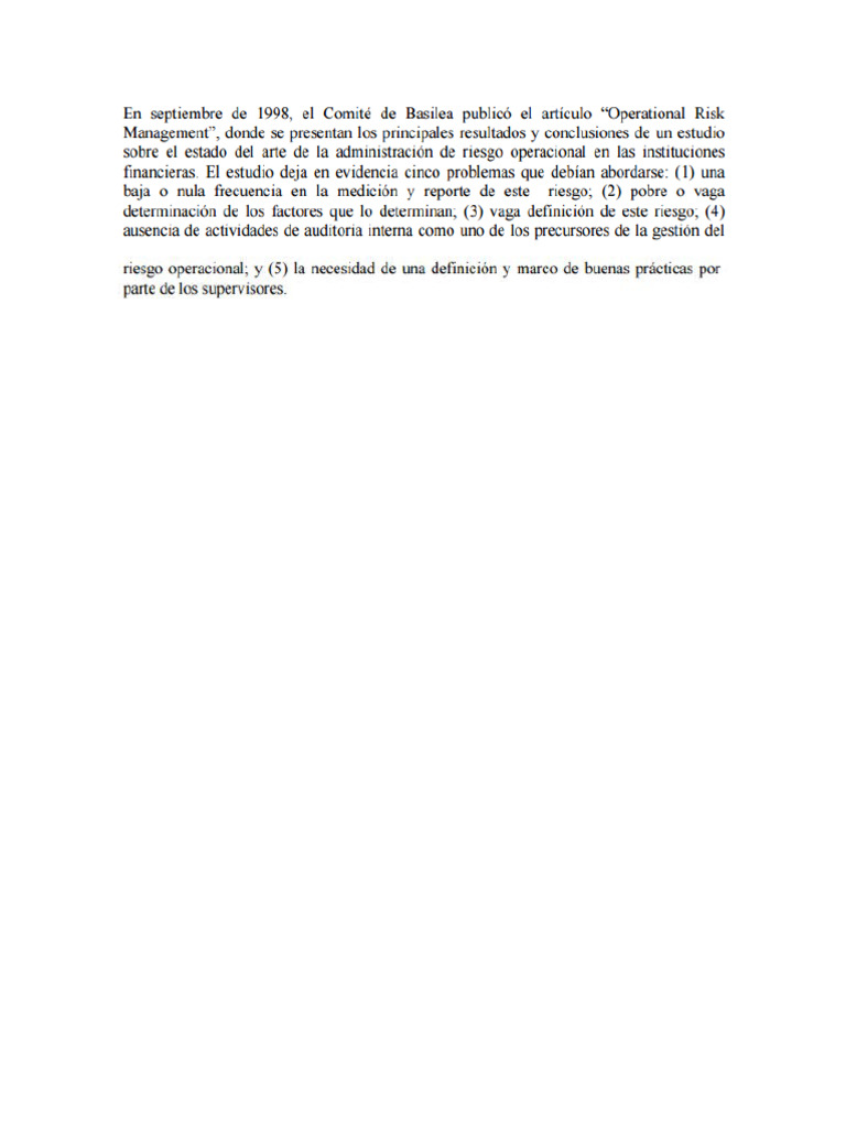 Controles Baisle Riesgo Operacional | PDF