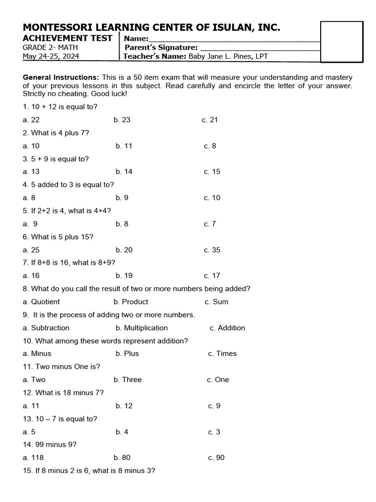 Math Grade 2 Pdf Mathematics 4663