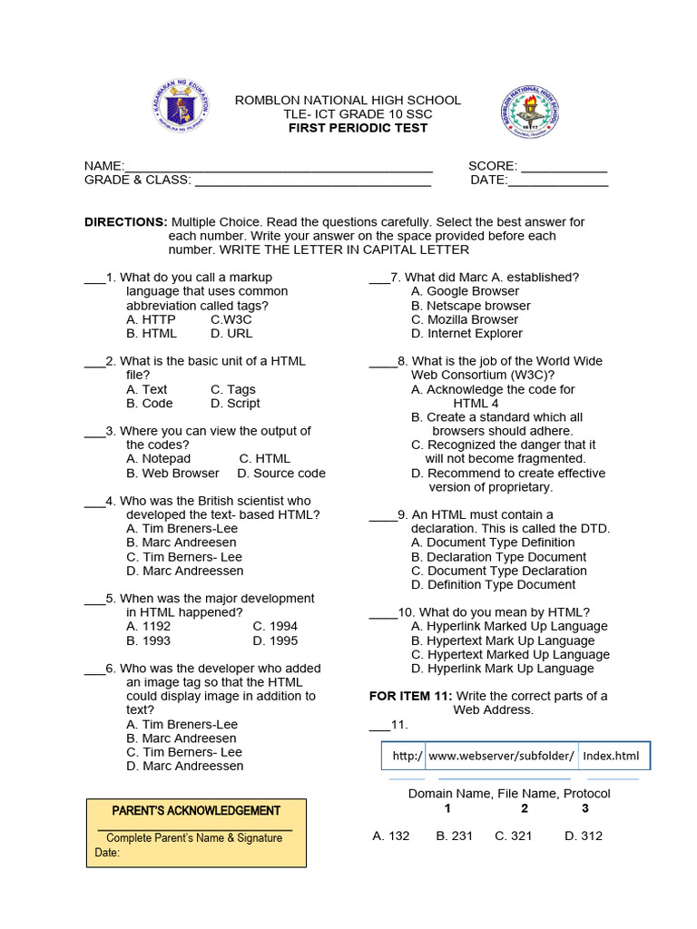G10-HTML | Download Free PDF | Html Element | Html