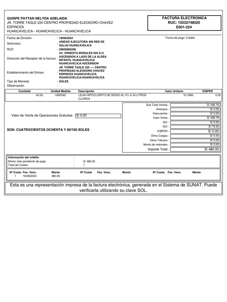 Factura_480 | PDF | Tecnología bancaria | Pagos