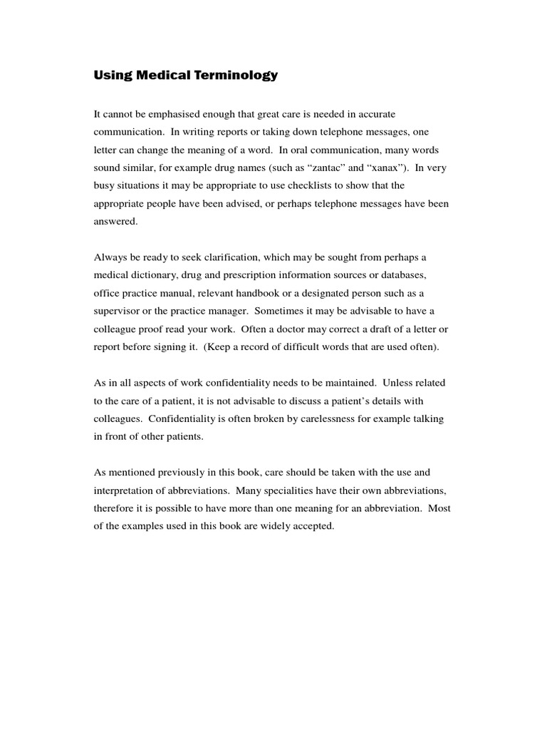 Lesson 5 Terminology | PDF | Physician | Patient