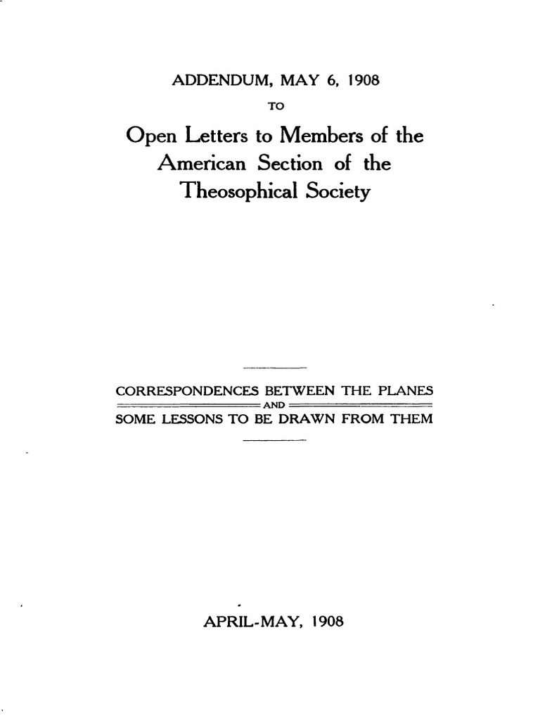 08.05.06.addendum Open Letters - Vanhook | PDF | Mind | Concept