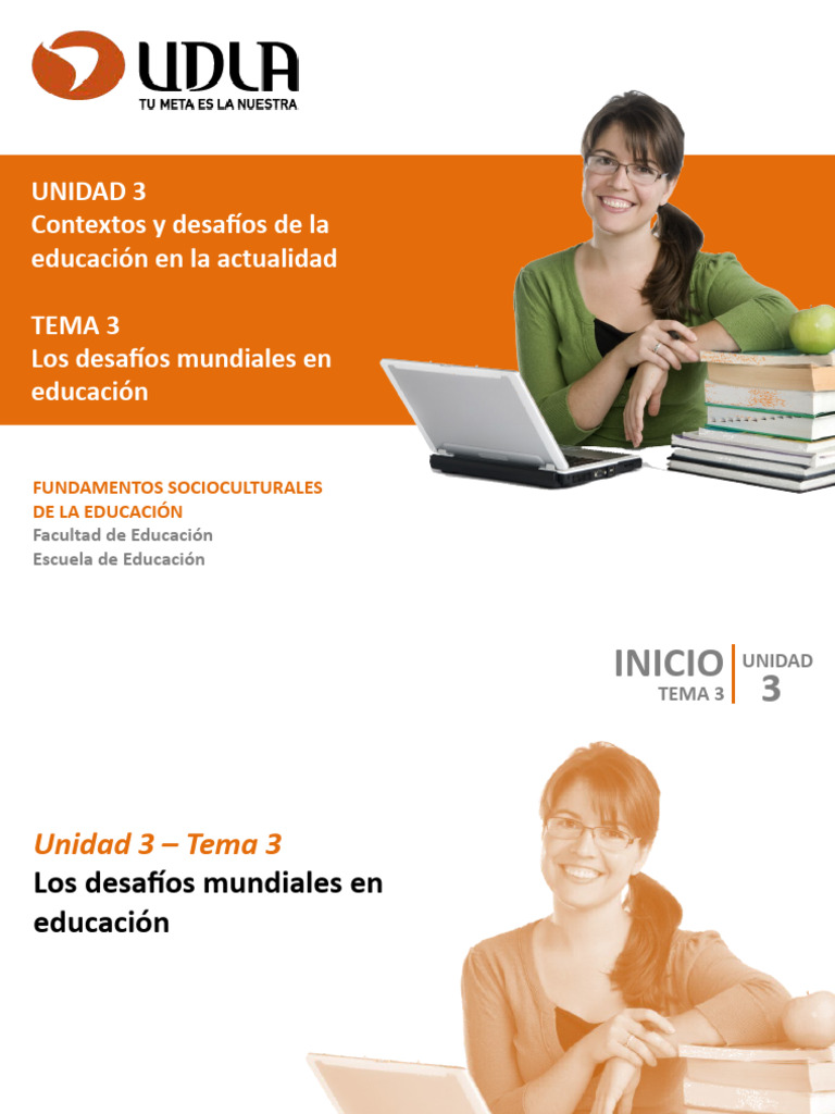 EDU117 - U3T3 - Los Desafíos Mundiales en Educación | PDF | Plan de ...