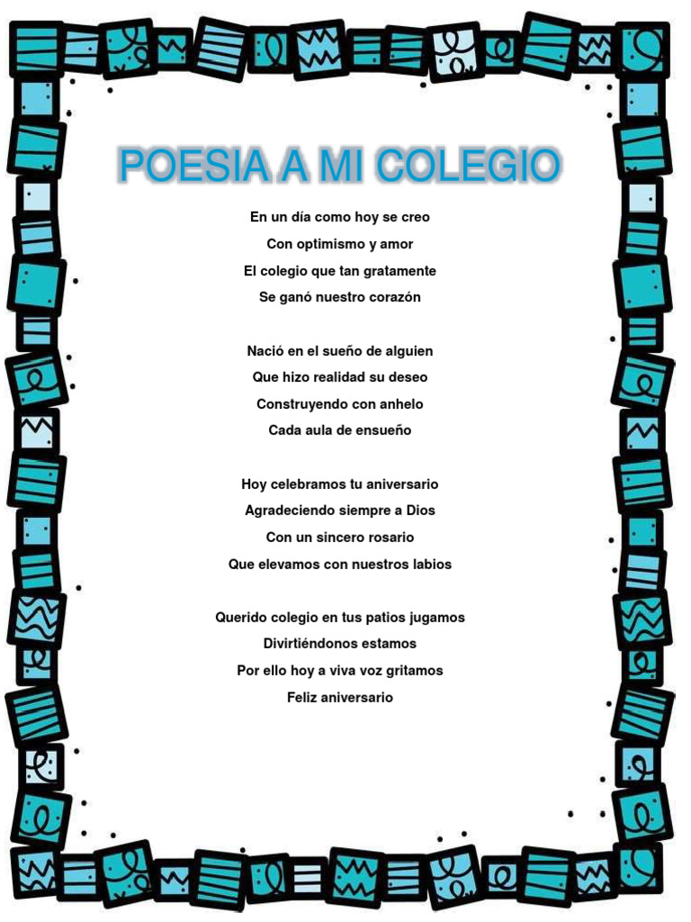 POESIA A MI COLEGIO | PDF