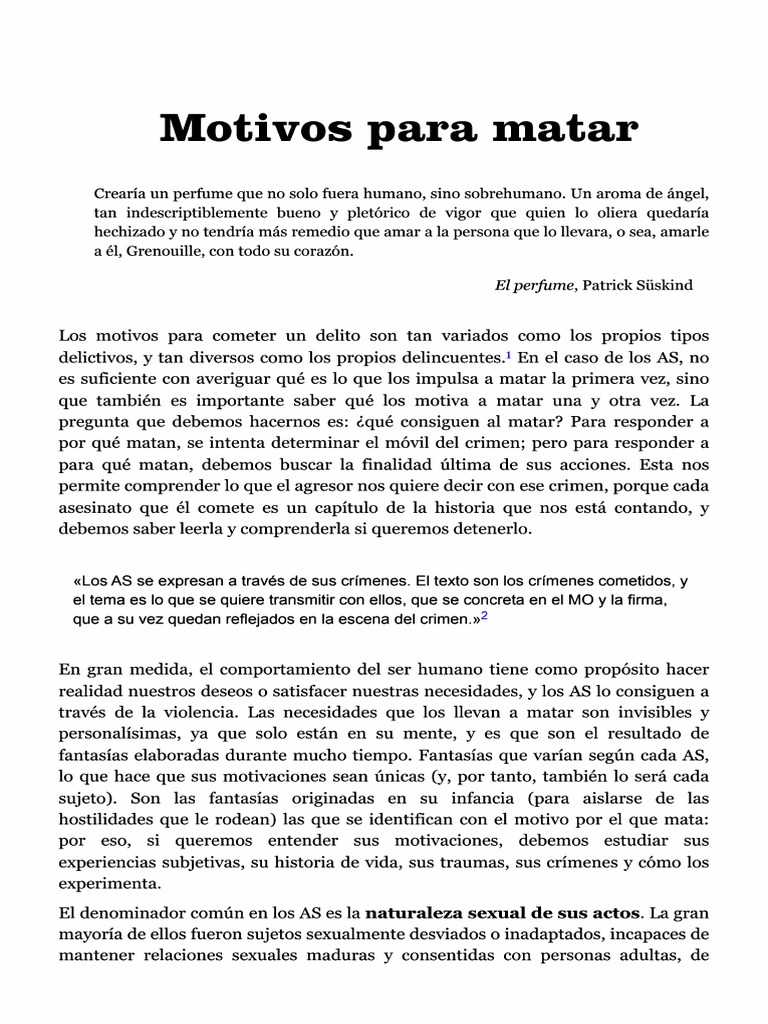 Motivos Para Matar | PDF