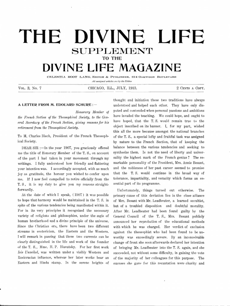 13.07.suppl Divine Life Mag.v3.n7 | PDF