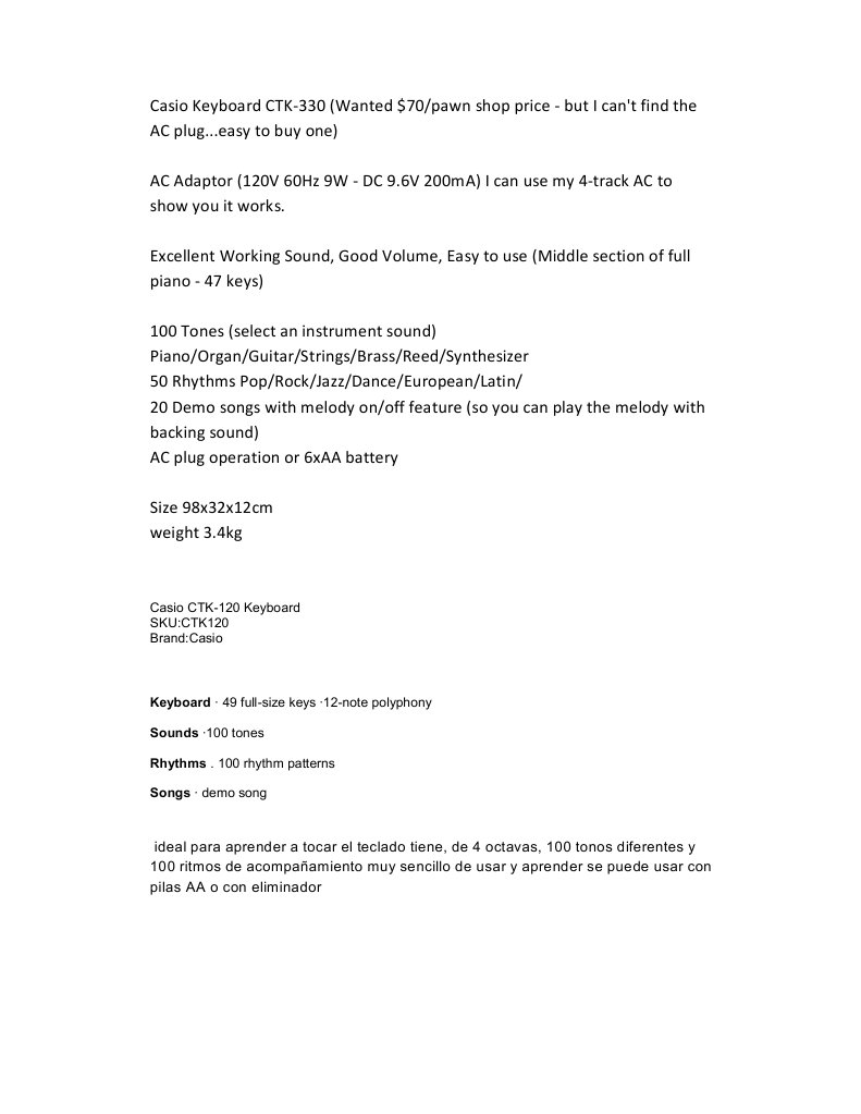 Casio Keyboard CTK | PDF | Arte